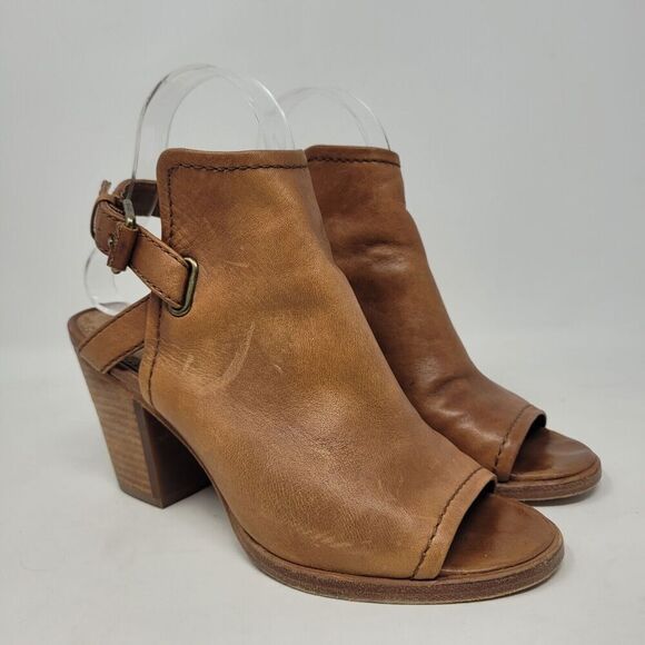 Frye | Shoes | Frye Sandals Womens 65 Brown Tan Leather Dani Shield ...